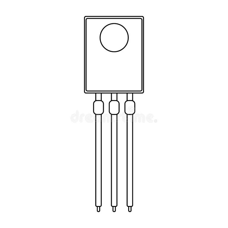 Transistor Outline Icon. Vector Illustration Stock Vector ...