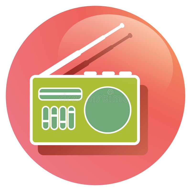 Transistor Radio Receiver. Vector Illustration Decorative Design Stock ...