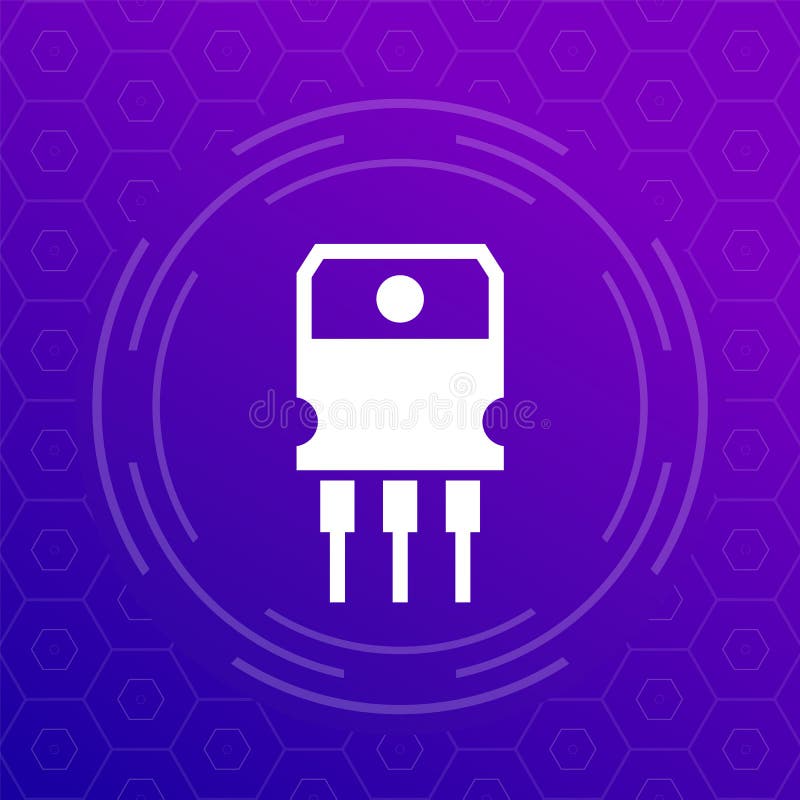 Transistor Vector Icon for Web Stock Vector - Illustration of board ...