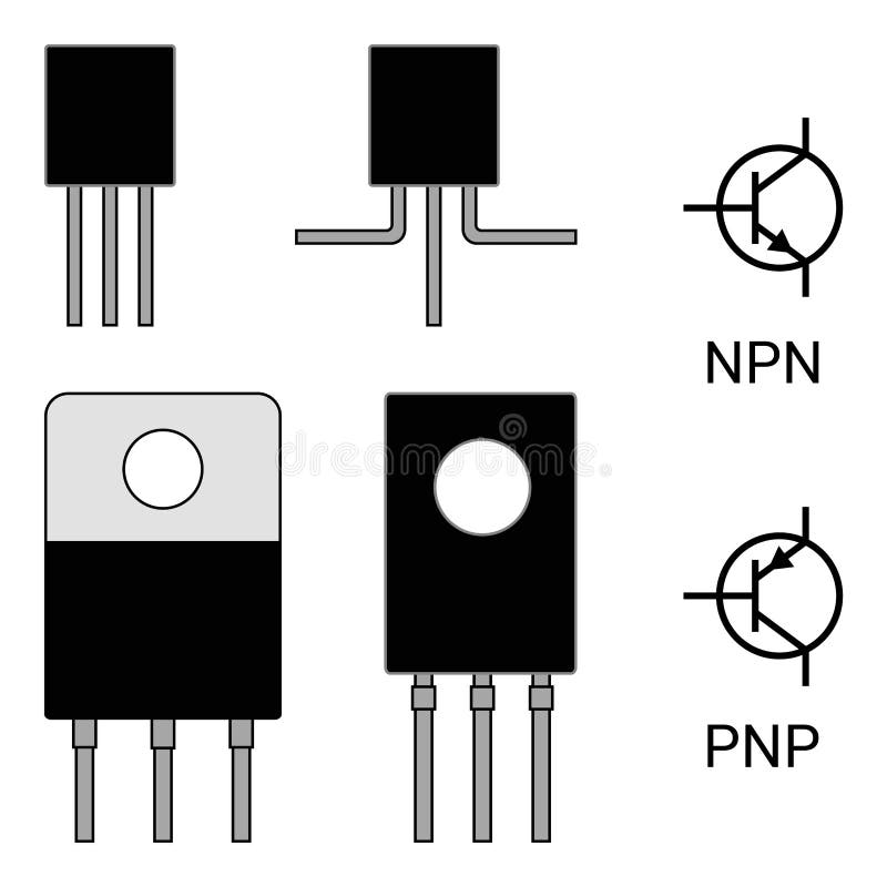 Transistor Npn Pnp Symbols Stock Illustrations – 5 Transistor Npn Pnp ...