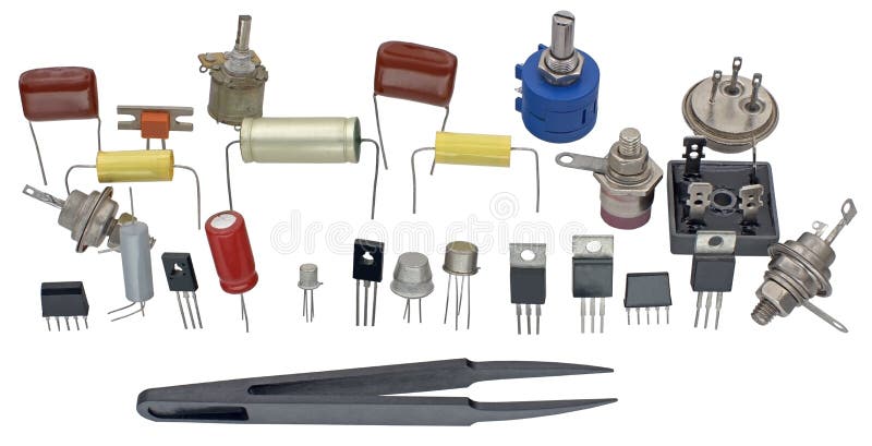 Transistors Different Type on a White Stock Image - Image of ...