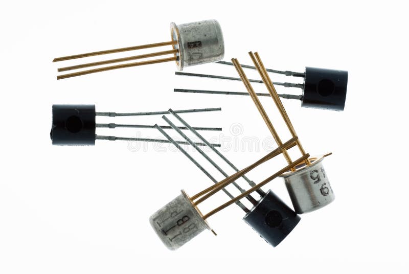 Transistors op wit stock afbeelding. Image of macro, transistor - 13207271