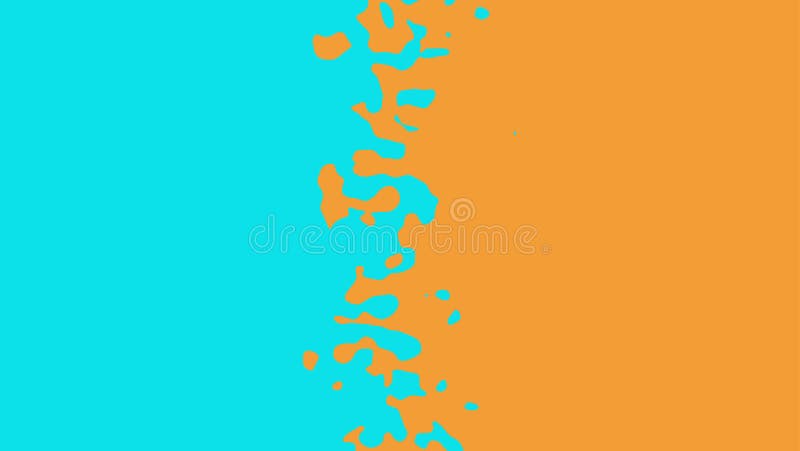 The Transition from Azure To Orange with Uneven Border Line ...