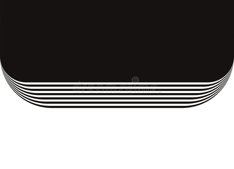 Black and White Divided Vector Background of Curved Parallel Lines in ...