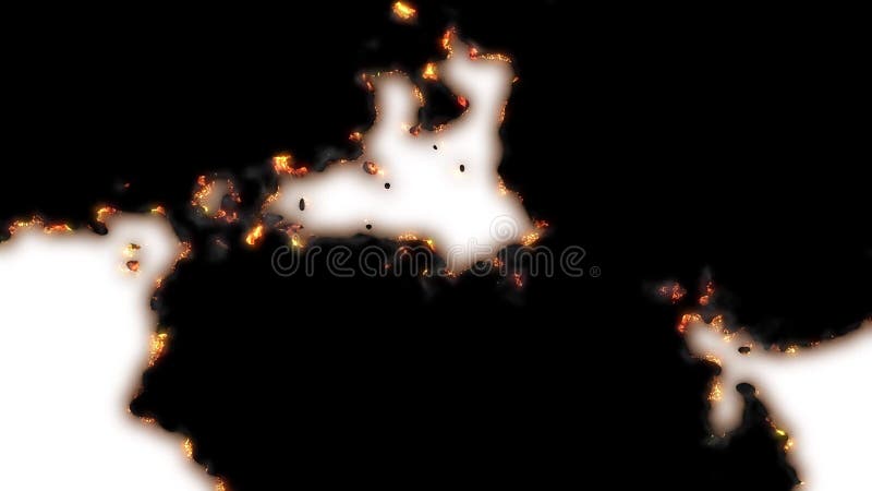 Transition with Burning White Paper Stock Footage - Video of foil, fire ...