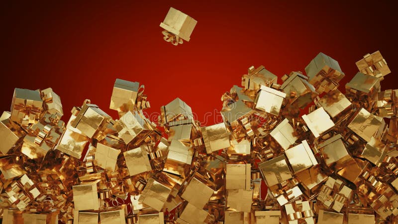 Transition with Christmas Gifts. Professional Animation of Gift Boxes ...