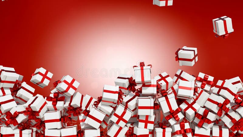 Transition with Christmas Gifts. Professional Animation of Gift Boxes ...