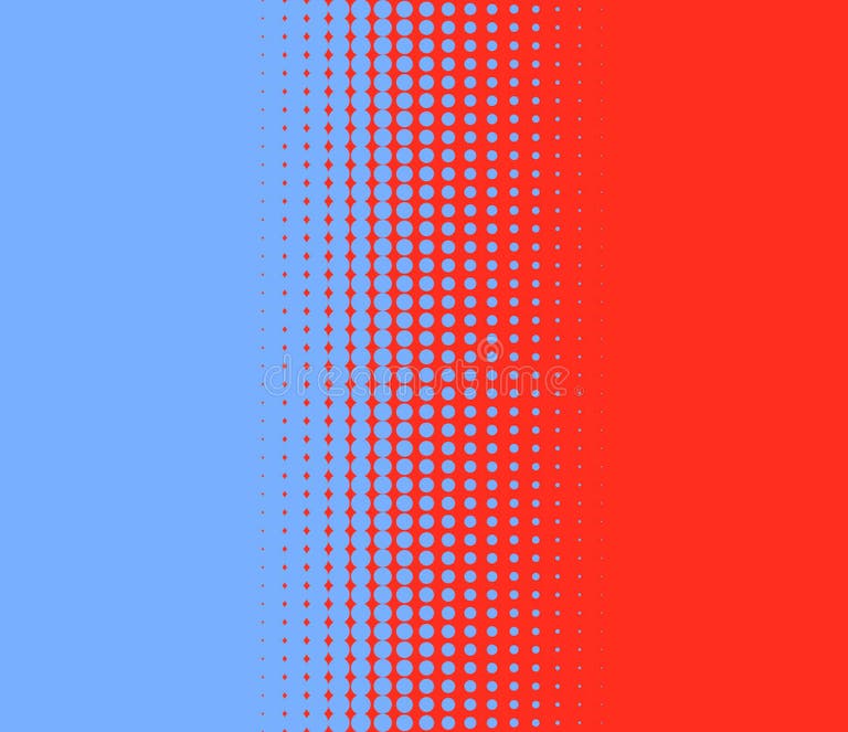 Transition of Dots Red Blue Stock Illustration - Illustration of ...