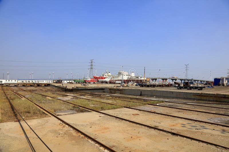 Transition Pit in a Shipyard Stock Image - Image of industry, shipyards ...