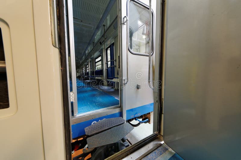 Transition Platform between Coaches Stock Photo - Image of ...