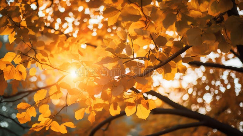 Transition tree leaves sun stock illustration. Illustration of shade ...