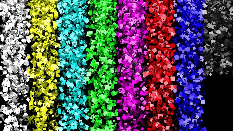 Transition Video of 3D Rendering of the Color Bar Chart of a Video ...