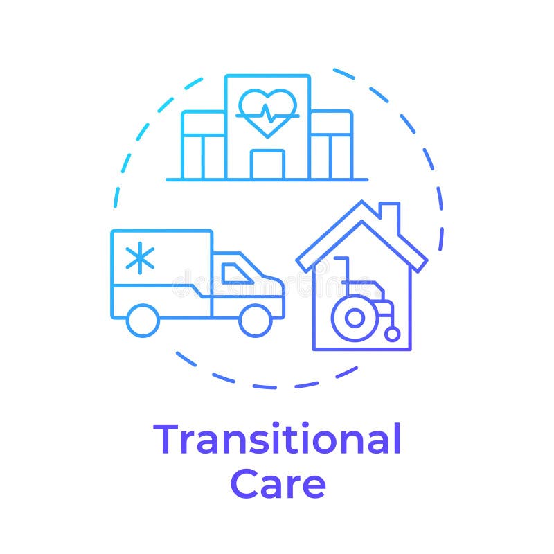 Transitional Care Blue Gradient Concept Icon Stock Illustration ...