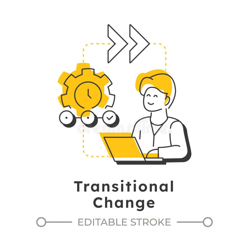 Transitional Change Modern Linear Concept Icon Stock Illustration ...