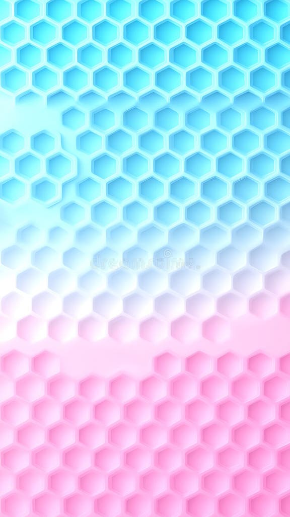 Transitional Gradient Honeycomb Structure: Abstract, Geometric Pastel ...