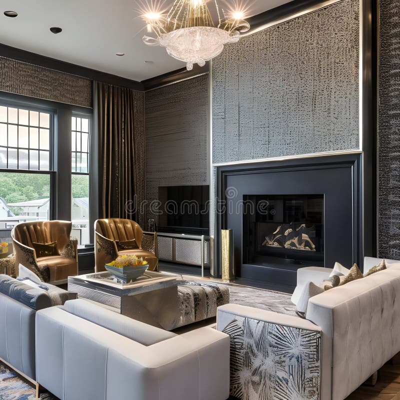 15 a Transitional-style Living Room with a Mix of Patterned and Solid ...