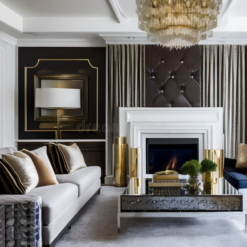 15 a Transitional-style Living Room with a Mix of Patterned and Solid ...