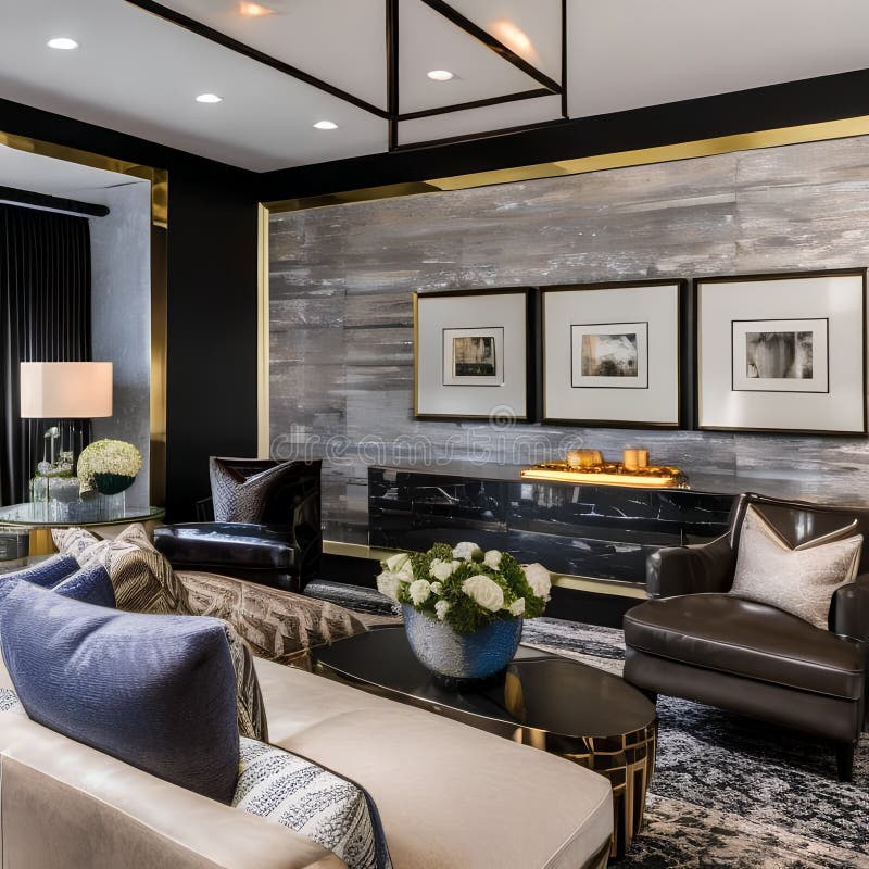 15 a Transitional-style Living Room with a Mix of Patterned and Solid ...