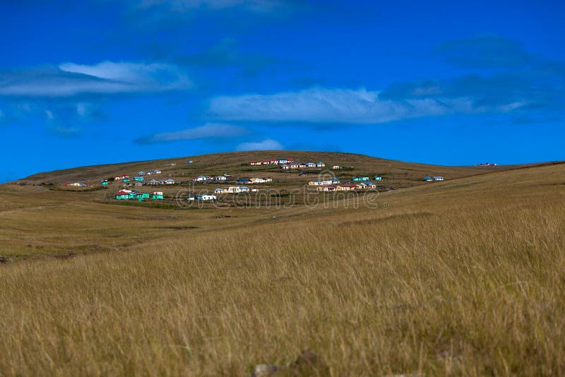 Transkei Africa Homes Hillside Stock Photo - Image of colors, rolling ...