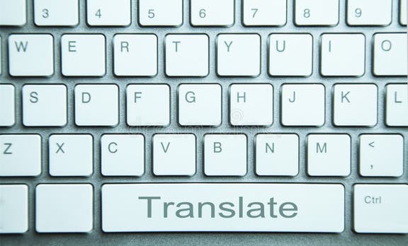 Translate Button on Computer Keyboard. Online Translation Service Stock ...