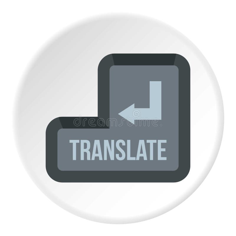 Translate Button Icon Circle Stock Vector - Illustration of service ...