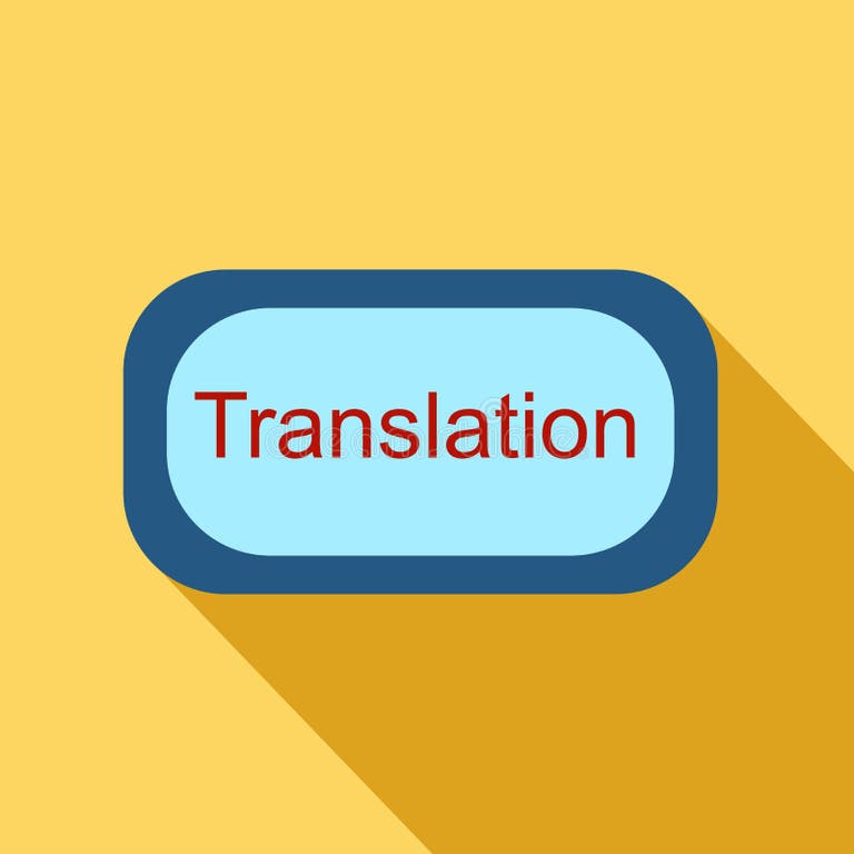 Translate Button Icon, Flat Style Stock Vector - Illustration of ...