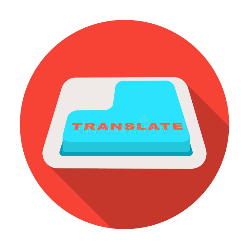 Translate Button Icon in Flat Style Isolated on White Background ...