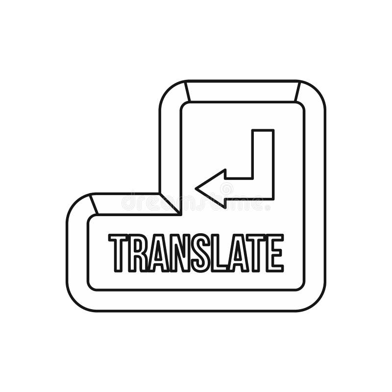 Translate Button Icon, Cartoon Style Stock Vector - Illustration of ...