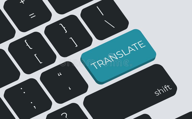 Translate Button on Keyboard Keys Vector. Simple Style Stock Vector ...