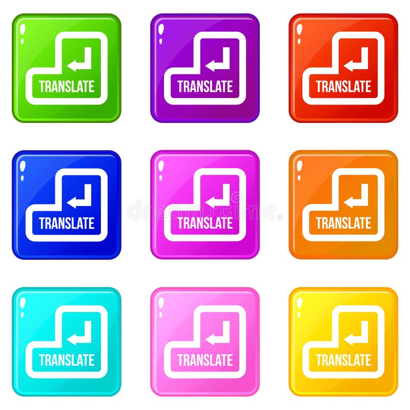 Translate Button Icon, Cartoon Style Stock Vector - Illustration of ...