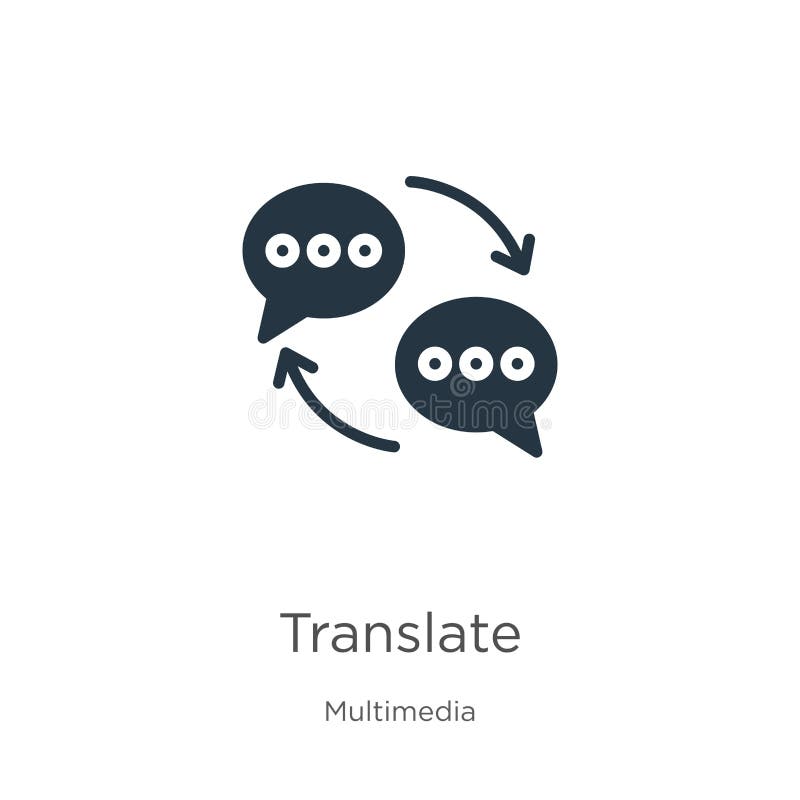 Translate Icon Vector. Trendy Flat Translate Icon from Multimedia ...