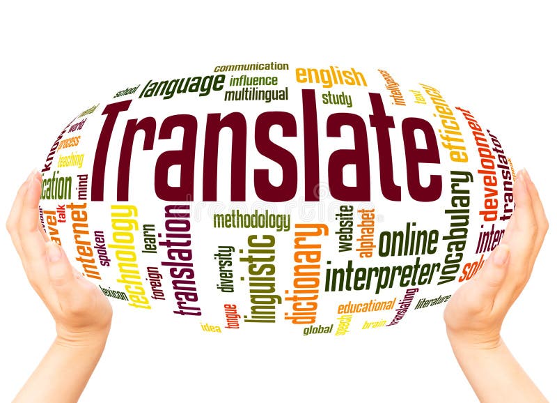 Translation Word Cloud Hand Writing Concept Stock Illustration ...