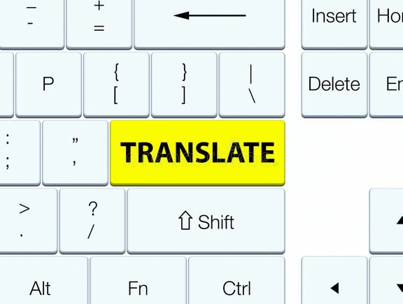 Translate Yellow Keyboard Button Stock Illustration - Illustration of ...