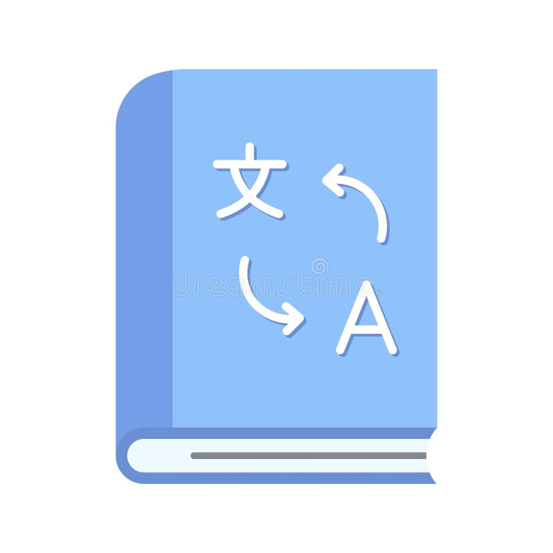 Translation Book Icon Image. Stock Vector - Illustration of isolated ...