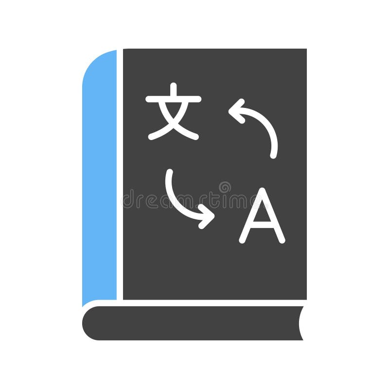 Translation Book Icon Image. Stock Vector - Illustration of icon ...