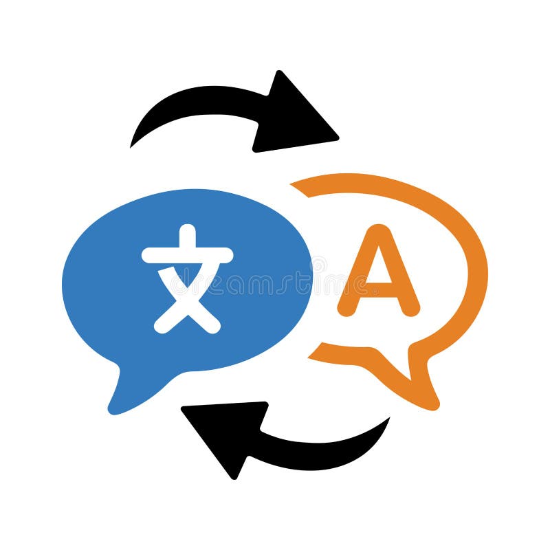Translation, Convert, Decode Icon. Simple Flat Design Concept Stock ...