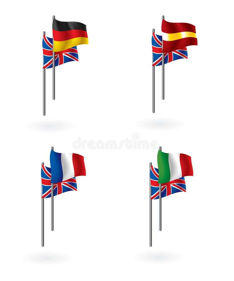 Translation from English Flags Stock Vector - Illustration of icons ...