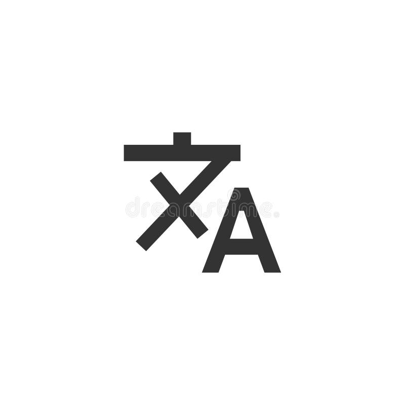 Translation Icon in Simple Design. Vector Illustration Stock Vector ...