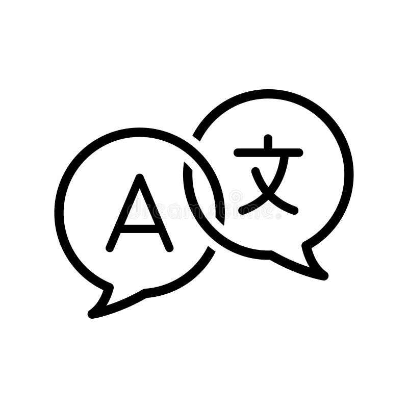 Translation Icon Vector Design Template in White Background Stock ...