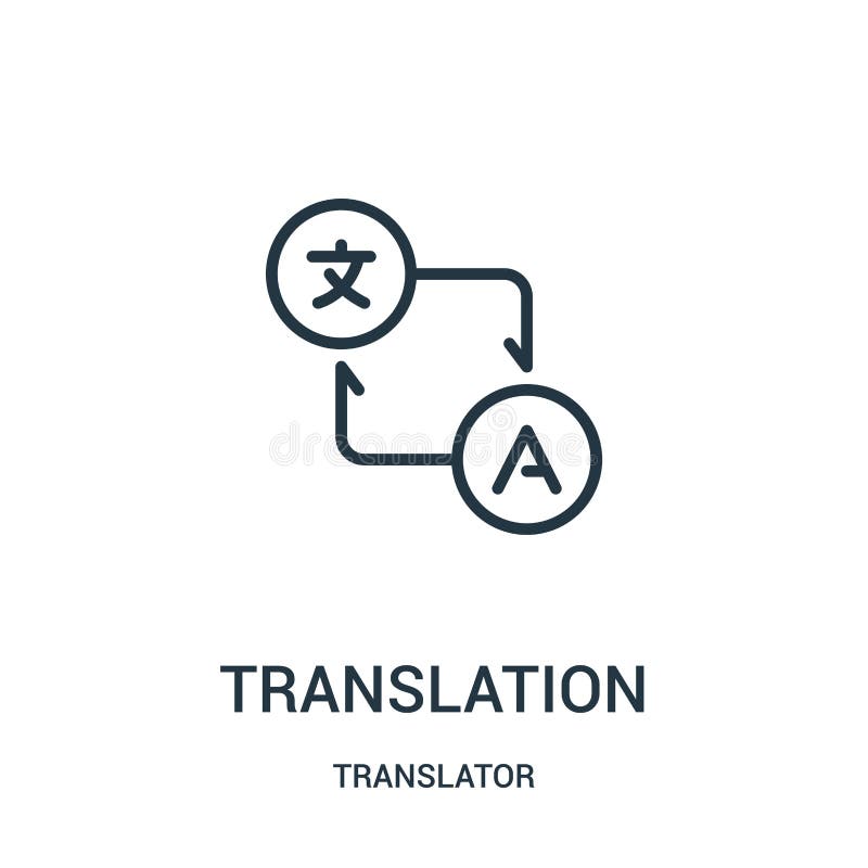 Translation Icon Vector from Translator Collection. Thin Line ...
