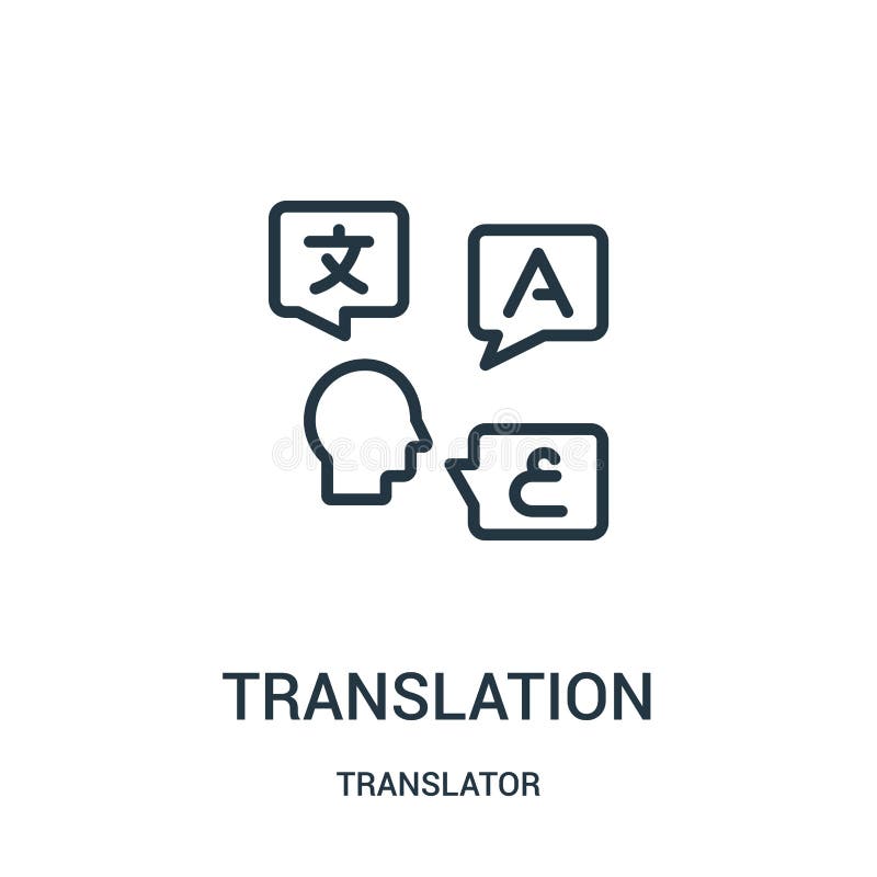 Interpreter Icon Vector from Translator Collection. Thin Line ...