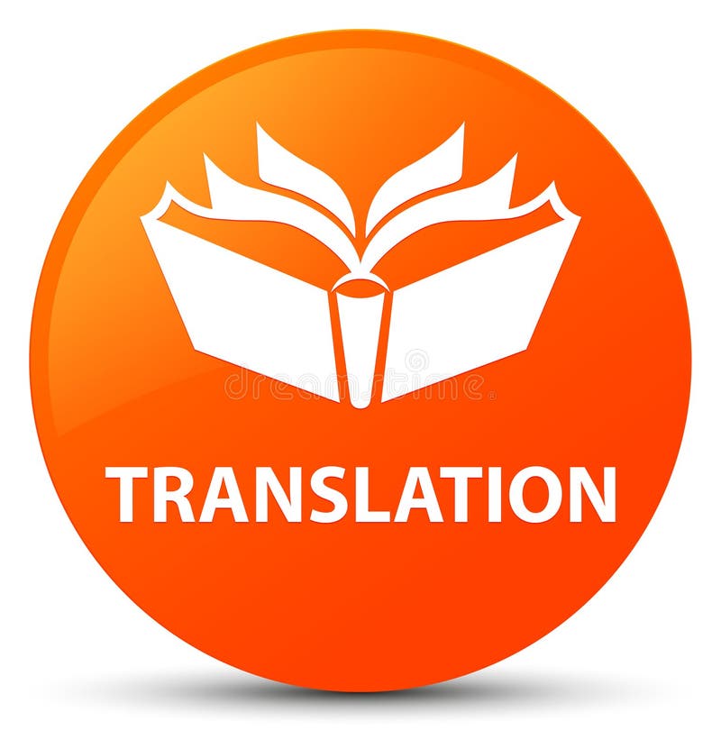 Translation Orange Square Button Red Ribbon in Corner Stock ...