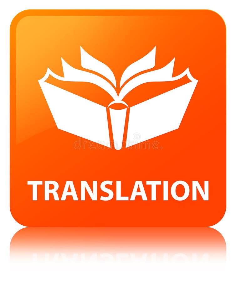 Translation Orange Round Button Stock Illustration - Illustration of ...