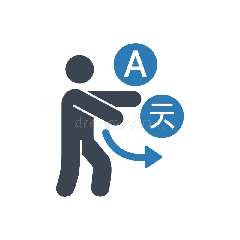 Translation Process Graphic Icon Stock Vector - Illustration of ...