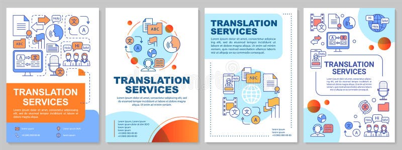 Translation Services Brochure Template Layout. Text Interpretation ...