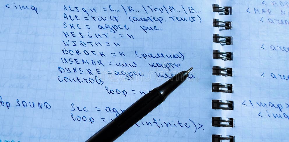 Translations of Calculus Systems on a Notebook and Black Pen. Creation ...