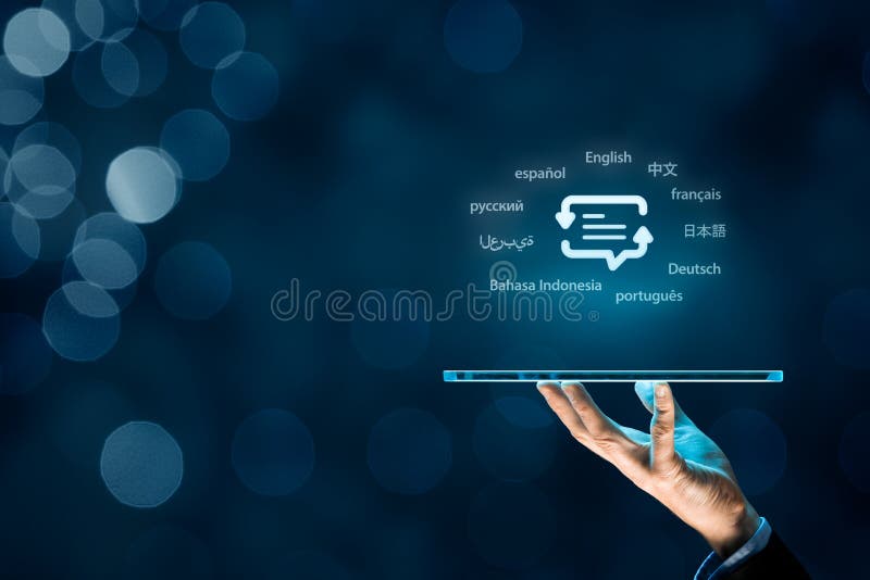 Translator app concept stock image. Image of multilingual - 144081301