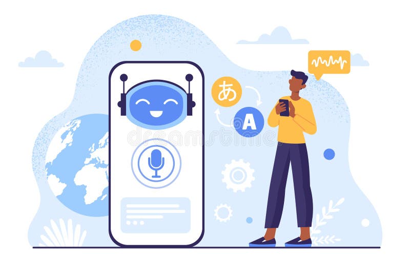 Translator Bot Vector Concept Stock Vector - Illustration of ...