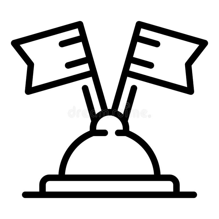 Translator Desktop Flags Icon, Outline Style Stock Vector ...