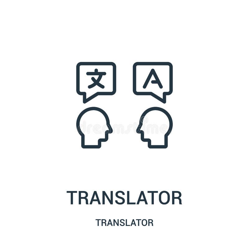 Translation Icon Vector from Translator Collection. Thin Line ...